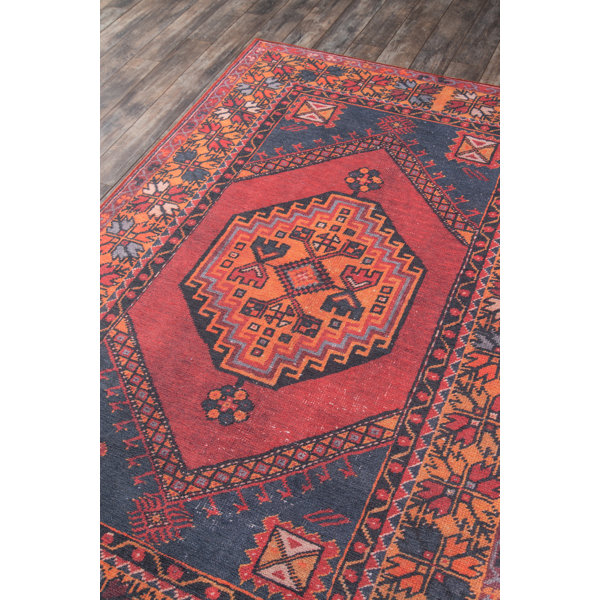 Joss & Main Isthia Oriental Red/Blue/Orange Area Rug & Reviews | Wayfair